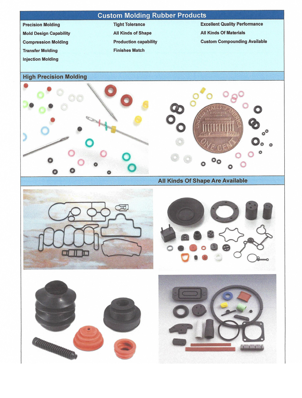 CUSTOM MOLDED PARTS AND O-RINGS by Midwest Gasket